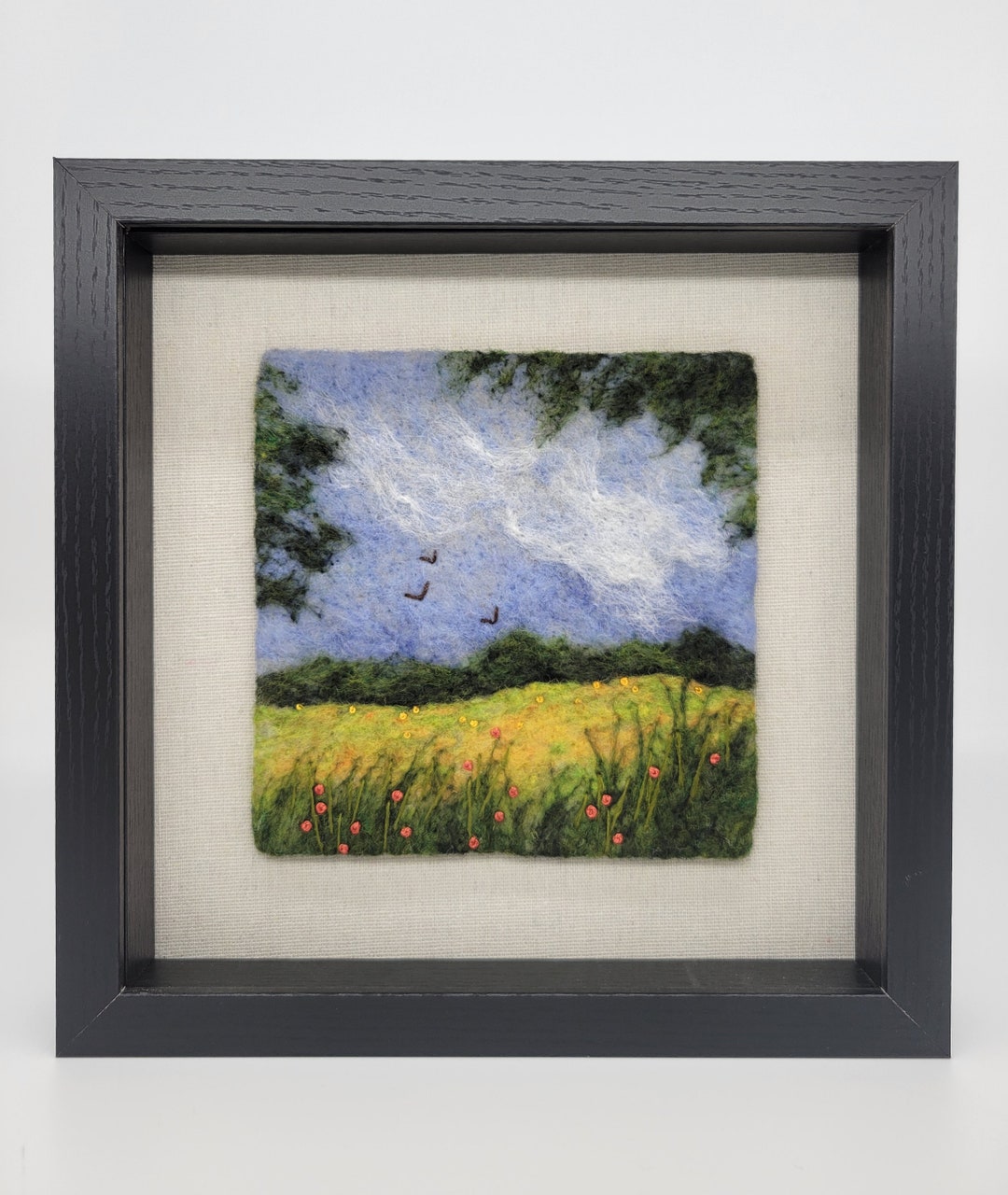 Felt Art, Felt Painting, Flowers, Wool Painting, Needle Felt Painting ...