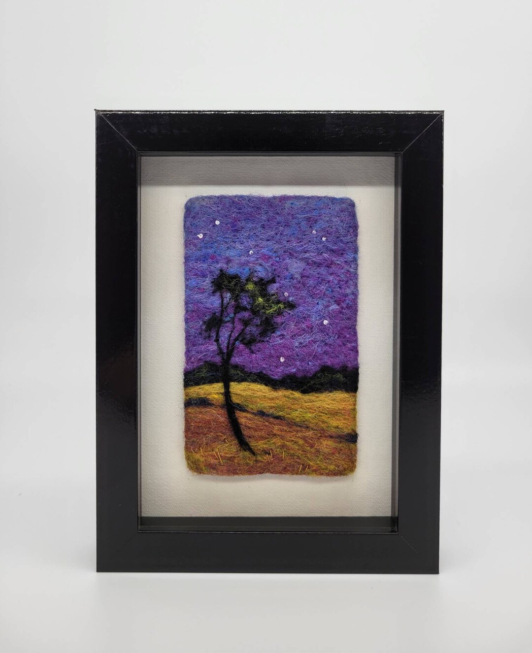 Felt Art, Wool Art, Stars, Felt Painting, Needle Felt Painting, Tree ...