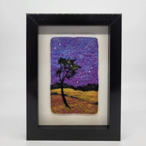 Felt Art, Wool Art, Stars, Felt Painting, Needle Felt Painting, Tree ...