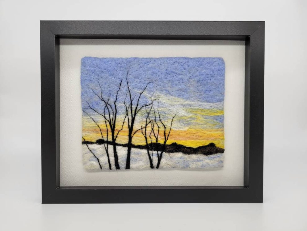 Felt Art, Felt Painting, Trees, Wool Painting, Felted Wool Art, Needle ...