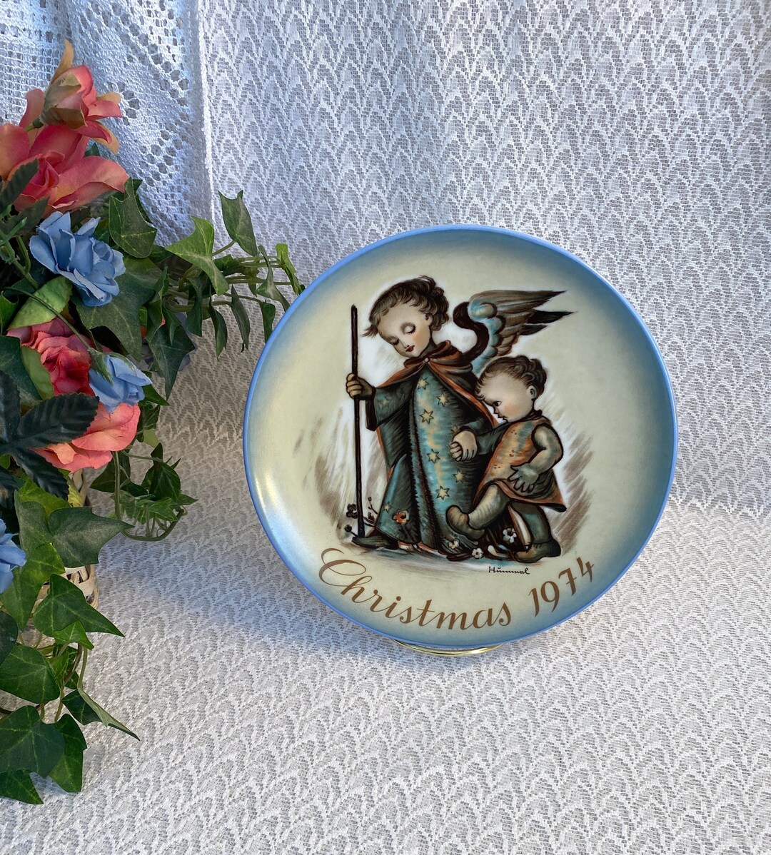 Vintage the Guardian Angel Christmas Plate by Sister Berta Hummel Dated ...