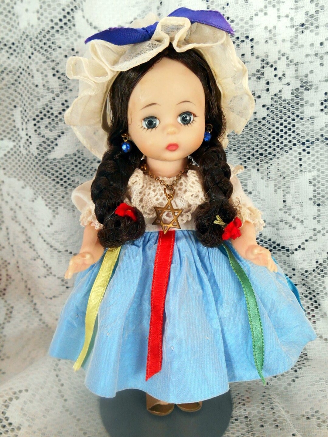 Vintage Madame Alexander Israel Doll: Star of David Necklace, Bent Knee ...