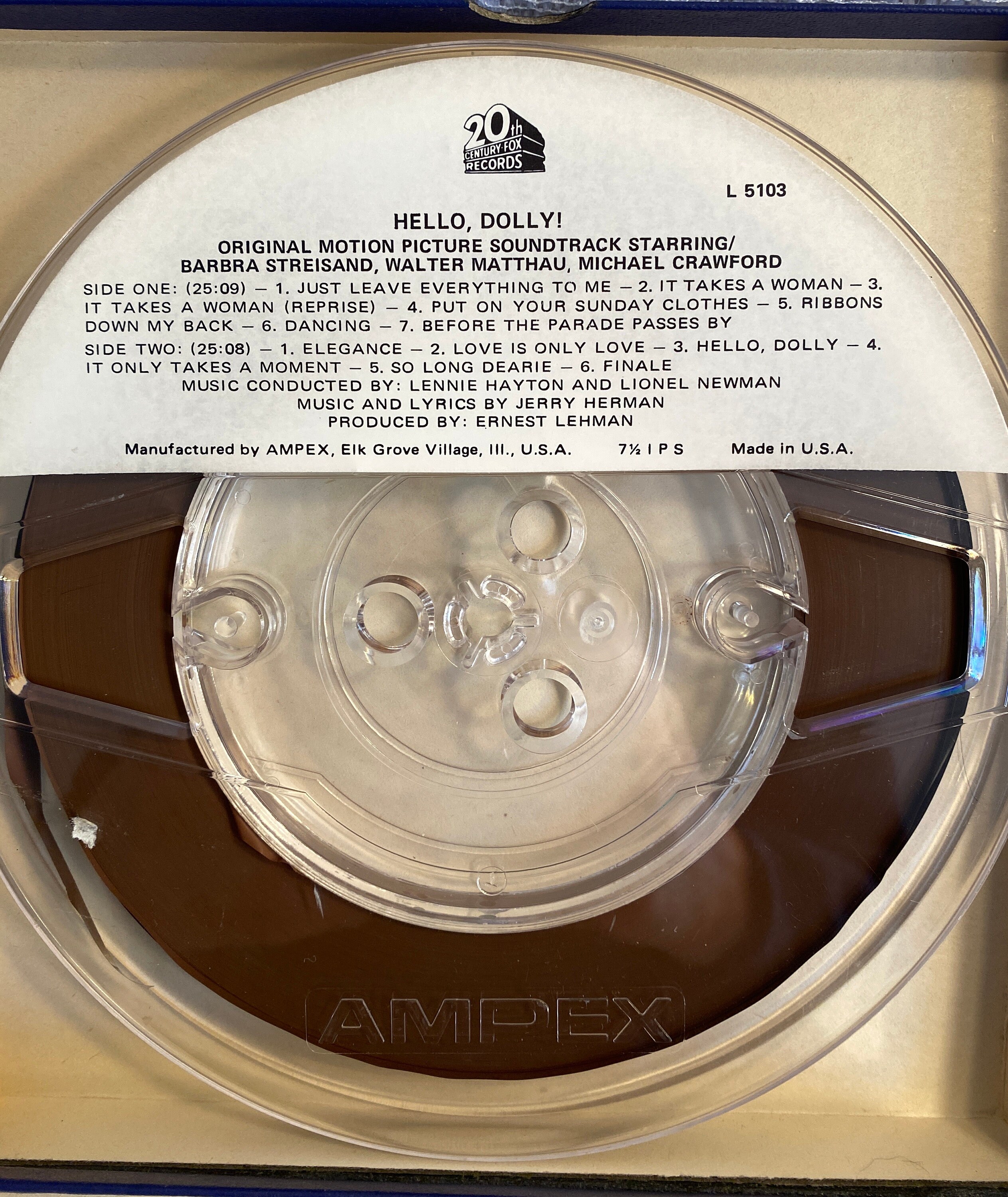 Rare Hello, Dolly the Original Motion Picture Soundtrack Album Reel-to ...