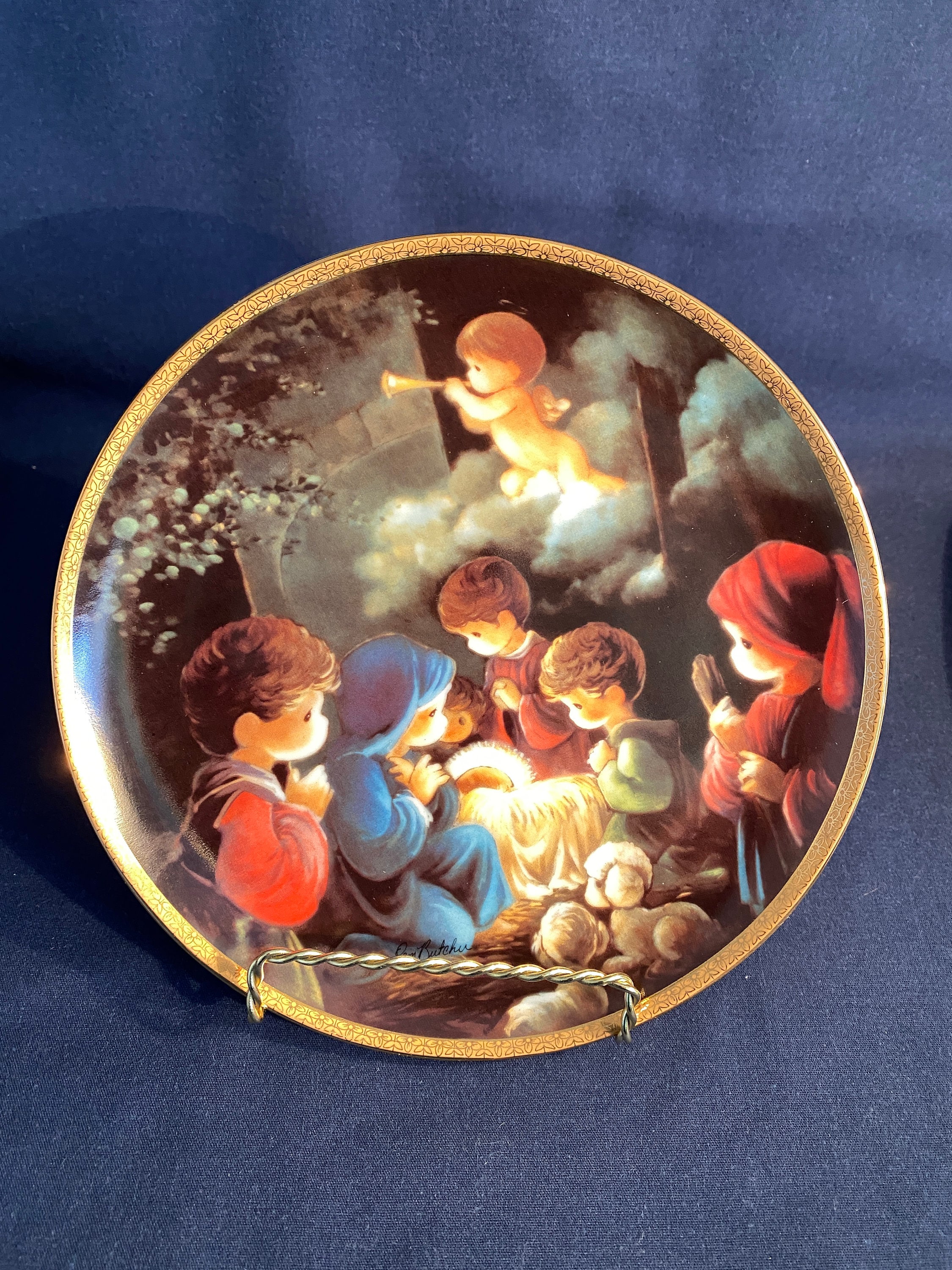 Come Let Us Adore Him From the Precious Moments Bible Story Plate ...