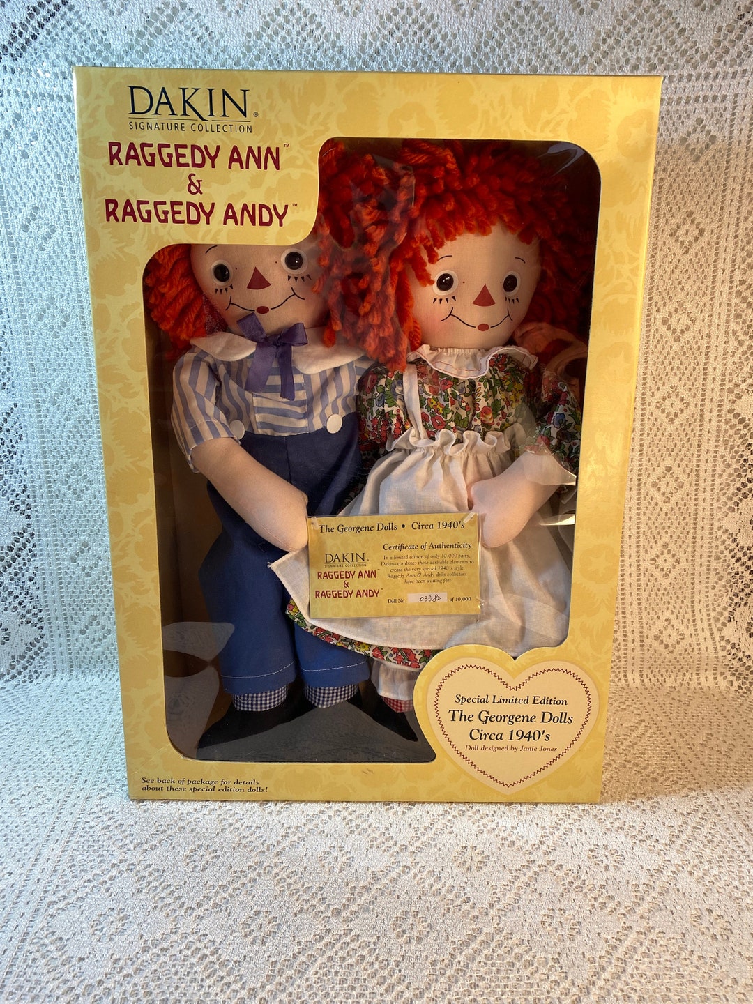 Raggedy Ann & Raggedy Andy Doll Set From Dakin Signature Collection in ...