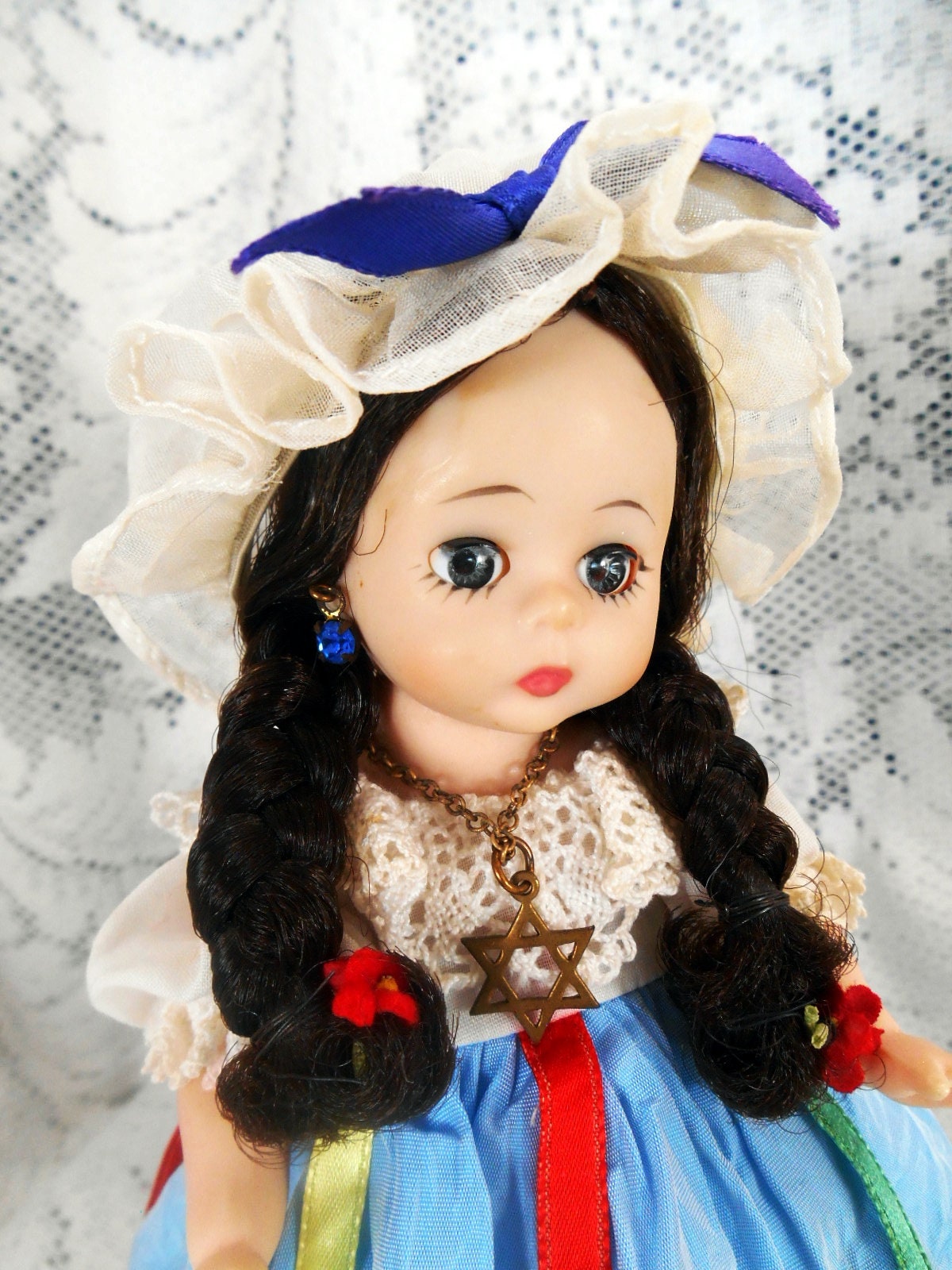 Vintage Madame Alexander Israel Doll: Star of David Necklace, Bent Knee ...