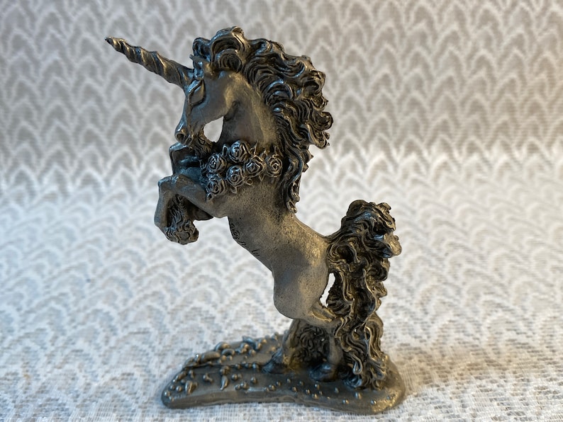 Vintage Comstock Pewter Majestic Unicorn Signed by Greg Neeley No. 4418 ...