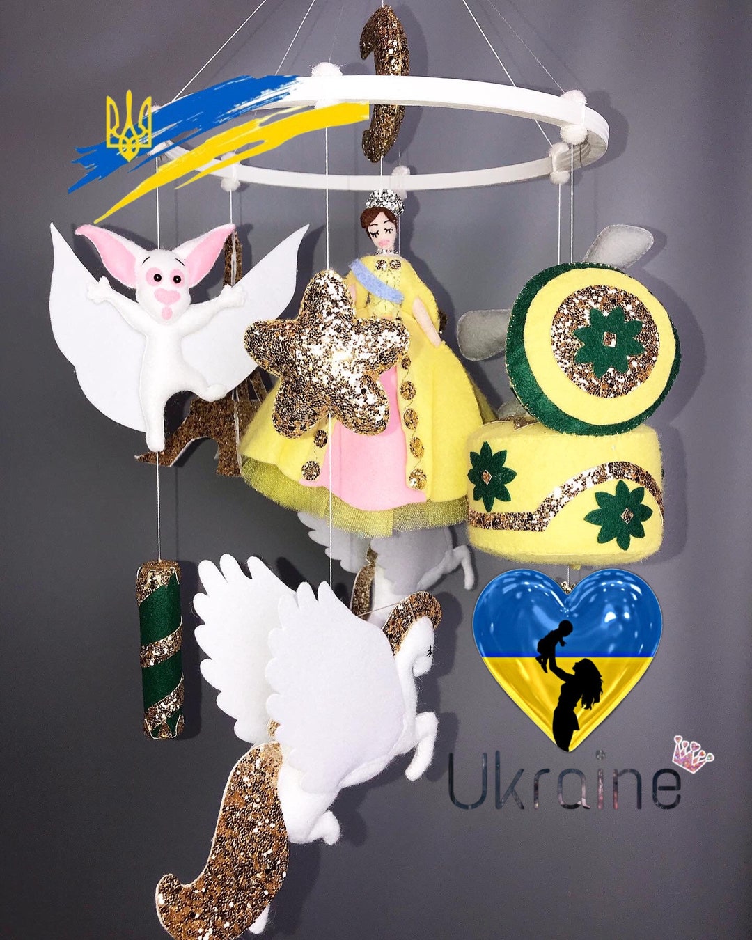 Princess Mobile Anastasia Mobile Baby Mobile Girl Crib Mobile ...