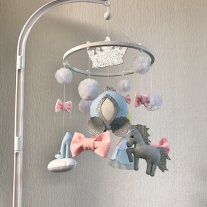 Cinderella Princess Baby Mobile for Girl - Crib Mobile - Nursery Decor ...
