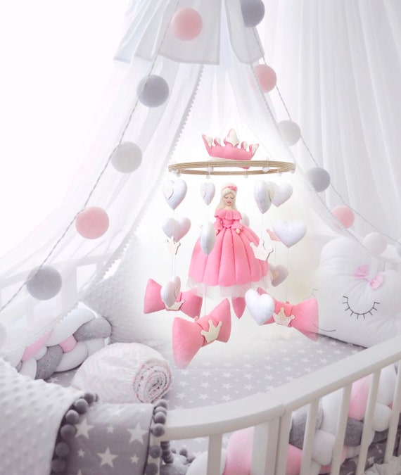 Mobile Nursery Girl Decor. Baby Mobile Princess Cinderella - Etsy