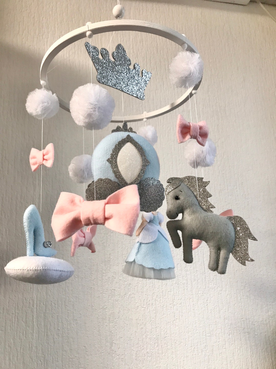 Cinderella Princess Baby Mobile for Girl - Crib Mobile - Nursery Decor ...
