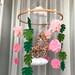 Giraffe Baby Mobile for Girl. Safari Animals Felt Hanging Monstera ...