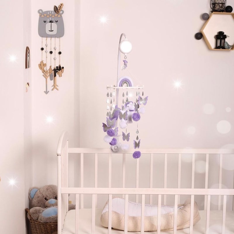 Purple Baby Mobile - Etsy