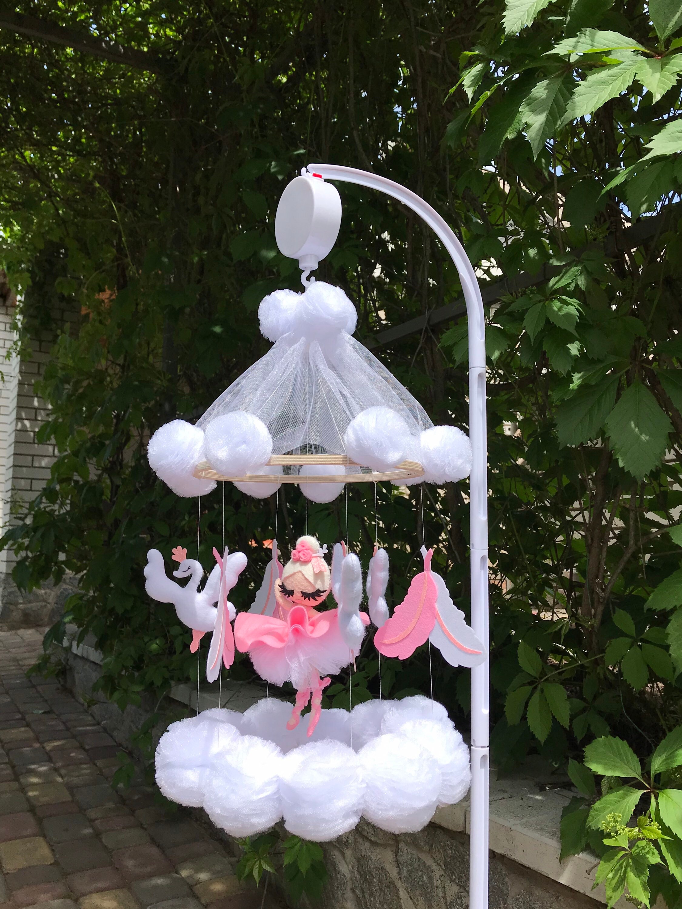 Ballerina Baby Mobile for Girl Ballet | Princess Cinderella Mobile ...