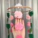 Giraffe Baby Mobile for Girl. Safari Animals Felt Hanging Monstera ...