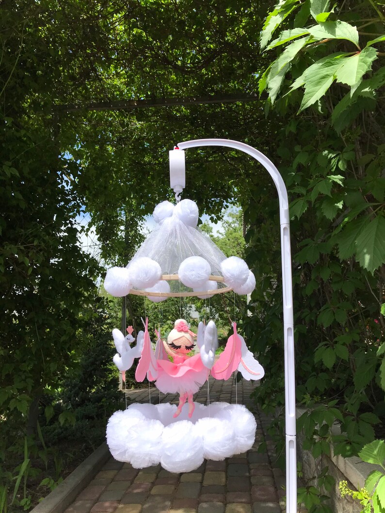 Ballerina Baby Mobile for Girl Ballet | Princess Cinderella Mobile ...