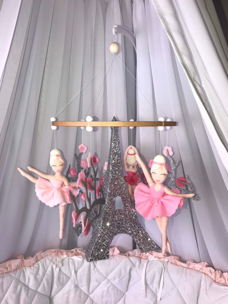Ballerina Baby Mobile for Girl Flowers Mobile Crib Mobile | Etsy