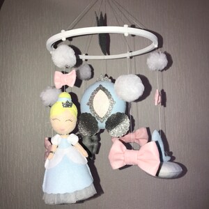 Cinderella Princess Baby Mobile for Girl - Crib Mobile - Nursery Decor ...