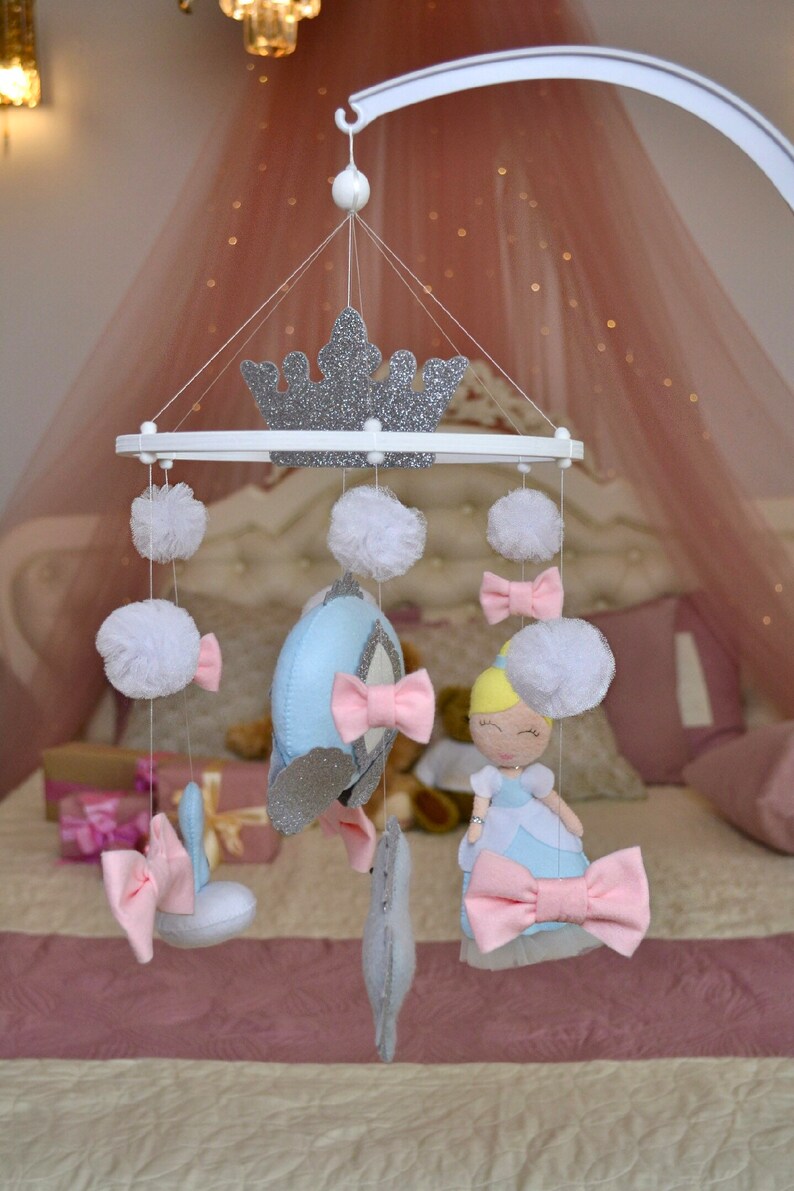 Princess Baby Mobile for Girl - Cinderella Mobile - Crib Mobile ...
