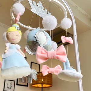 Princess Baby Mobile for Girl - Cinderella Mobile - Crib Mobile ...