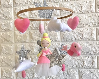 Princess Baby Mobile for Girl Cinderella Mobile Crib - Etsy