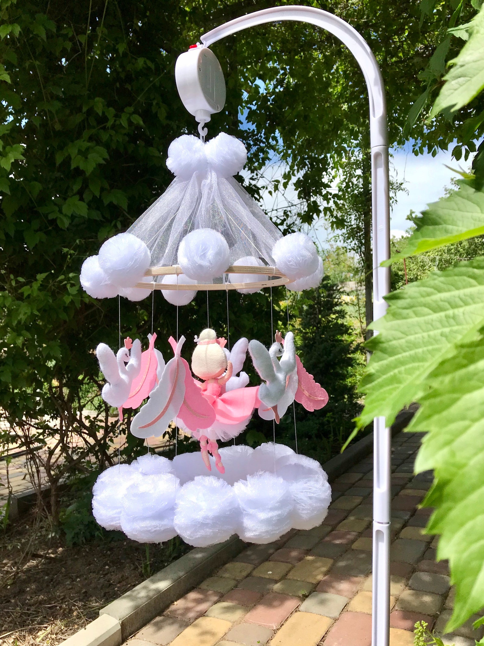 Ballerina Baby Mobile for Girl Ballet | Princess Cinderella Mobile ...