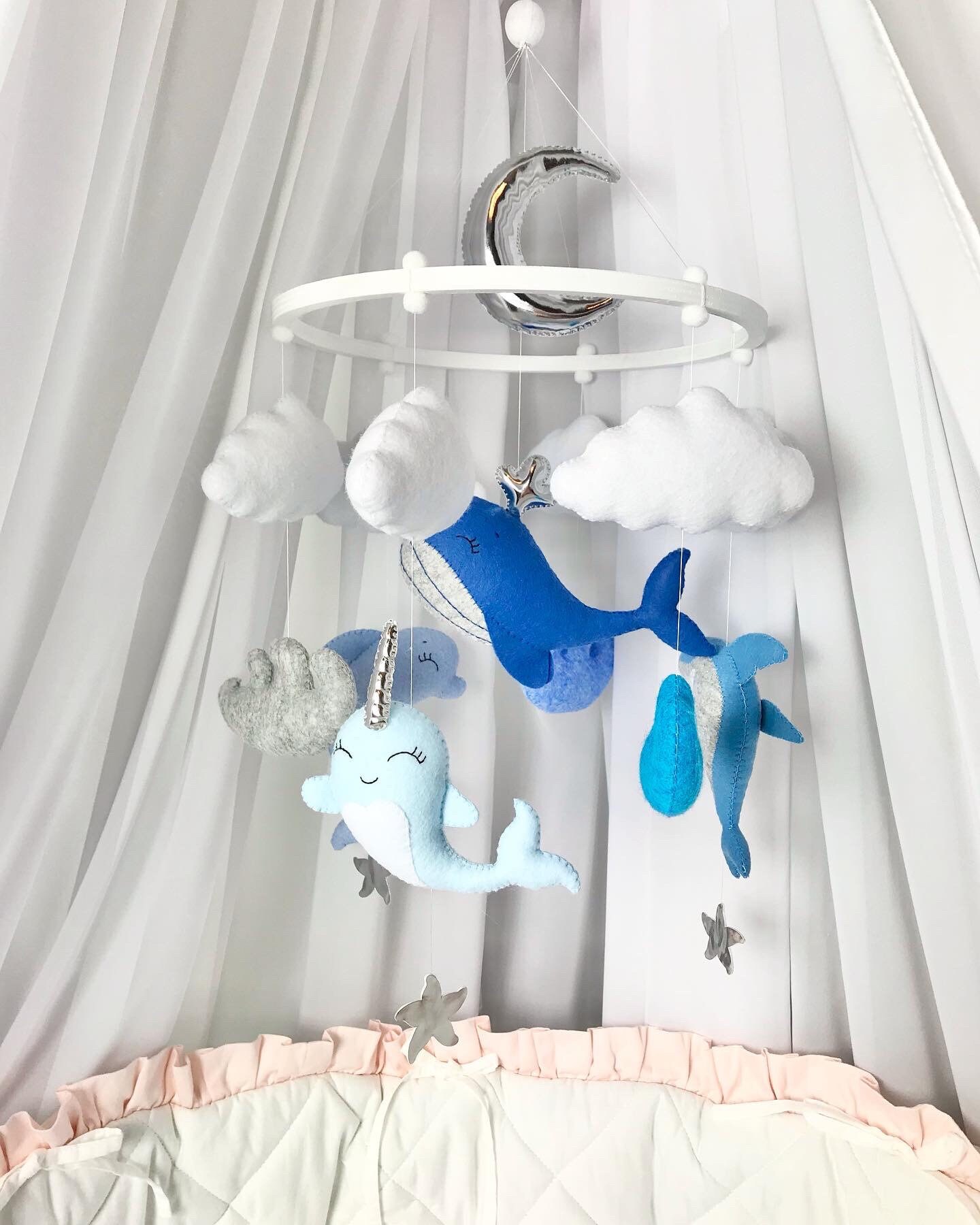 Baby Crib Mobile Boy Ocean Animals Sea Turtle Coastal Navy - Etsy
