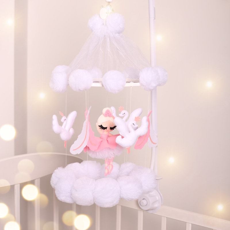 Swan Crib Mobile - Etsy