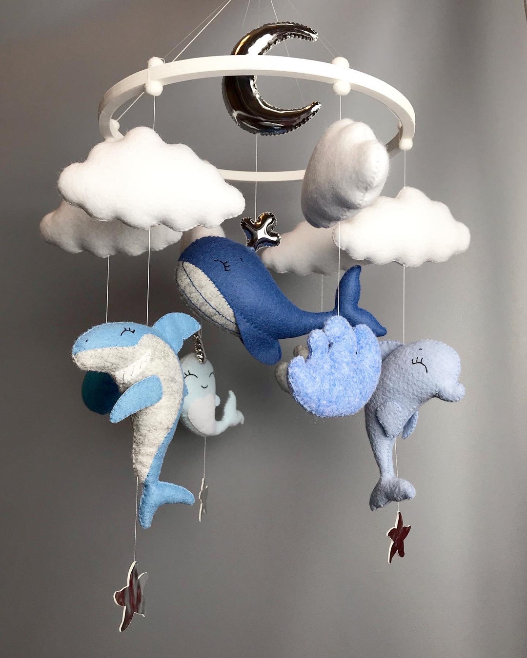 Ocean Baby Mobile for Boy. Sea Felt Hanging Nursery Decor. Water ...