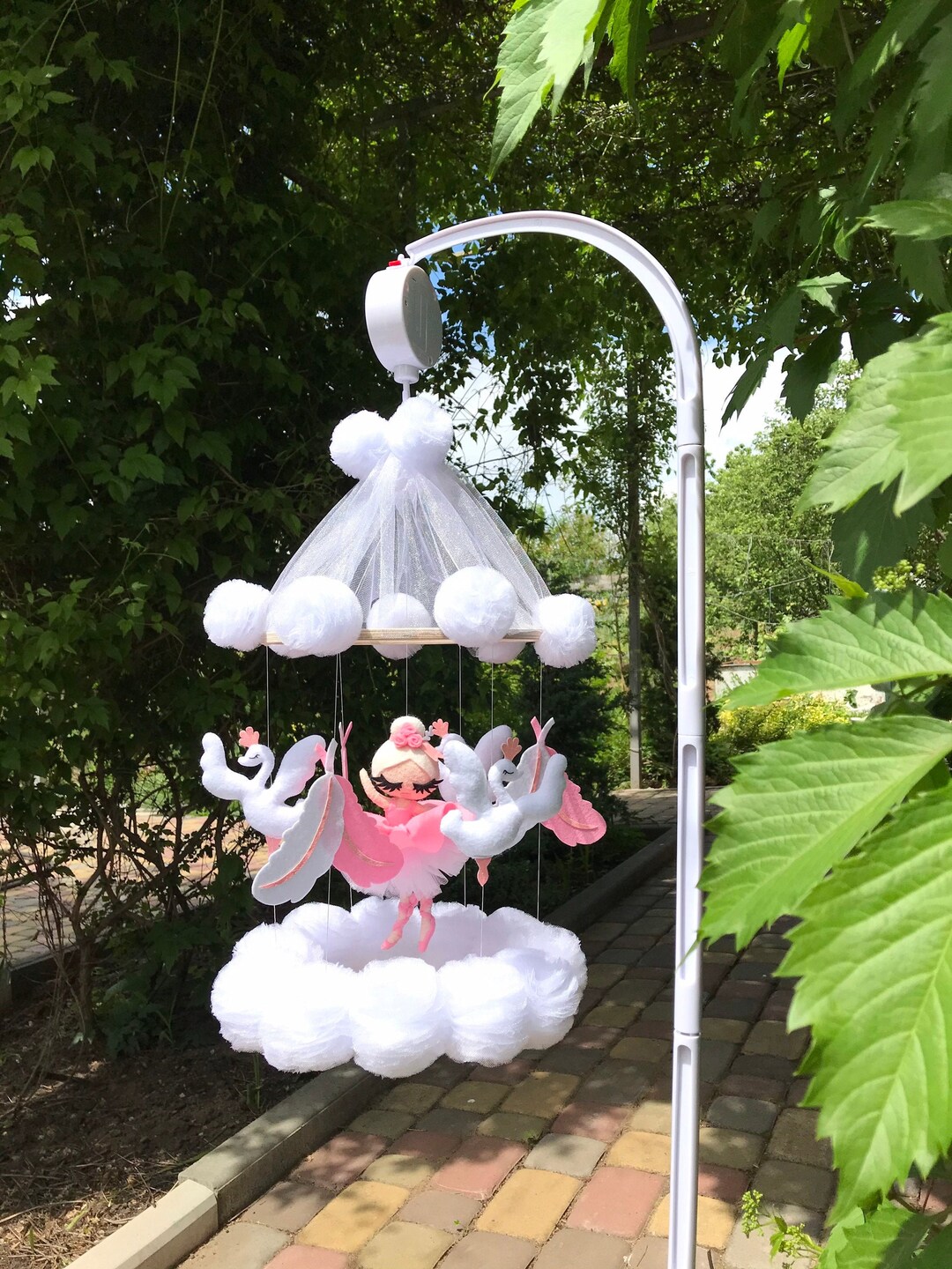 Ballerina Baby Mobile for Girl Ballet | Princess Cinderella Mobile ...