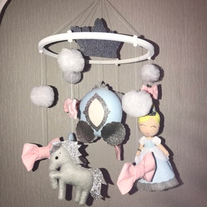 Cinderella Princess Baby Mobile for Girl - Crib Mobile - Nursery Decor ...