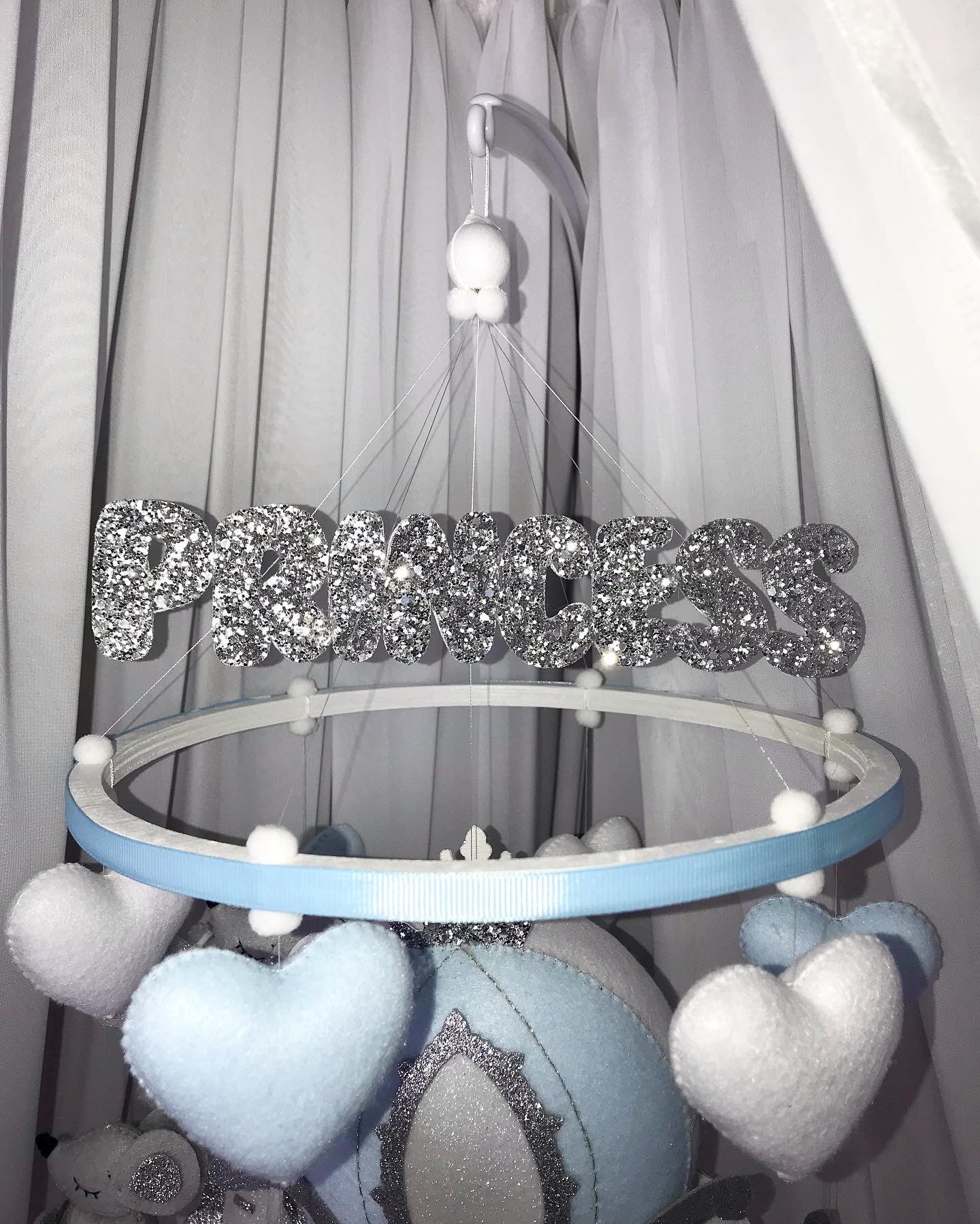 Princess Mobile Baby Mobile Girl Cinderella Mobile Blue Mobile Mouse ...