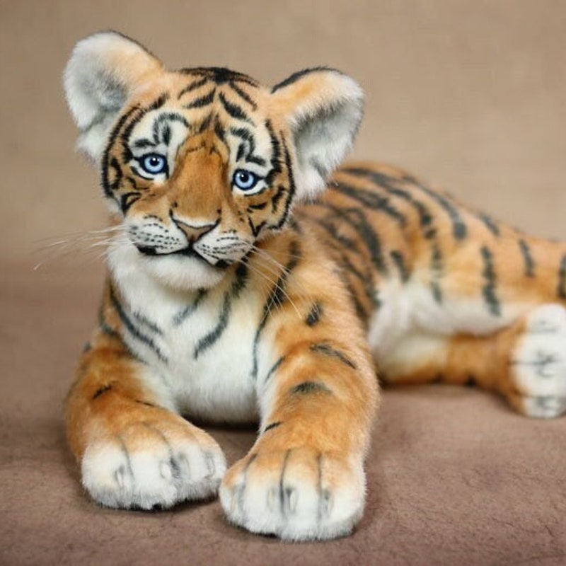 Realistic Stuffed Tiger Toy - Etsy