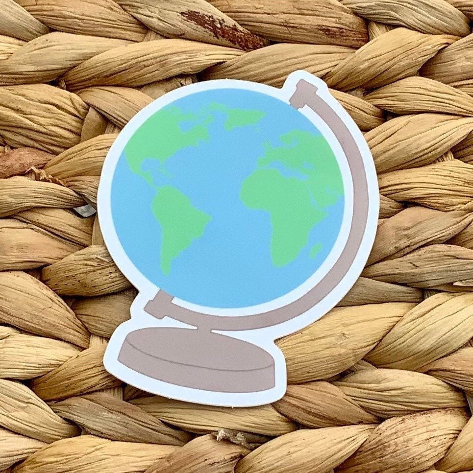 Globe sticker | Etsy