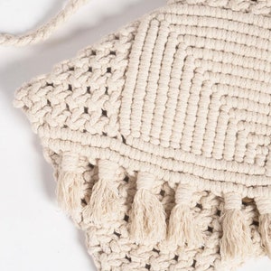 Tasseled Macrame Crossbody Boho Crossbody Bag Macrame Summer - Etsy