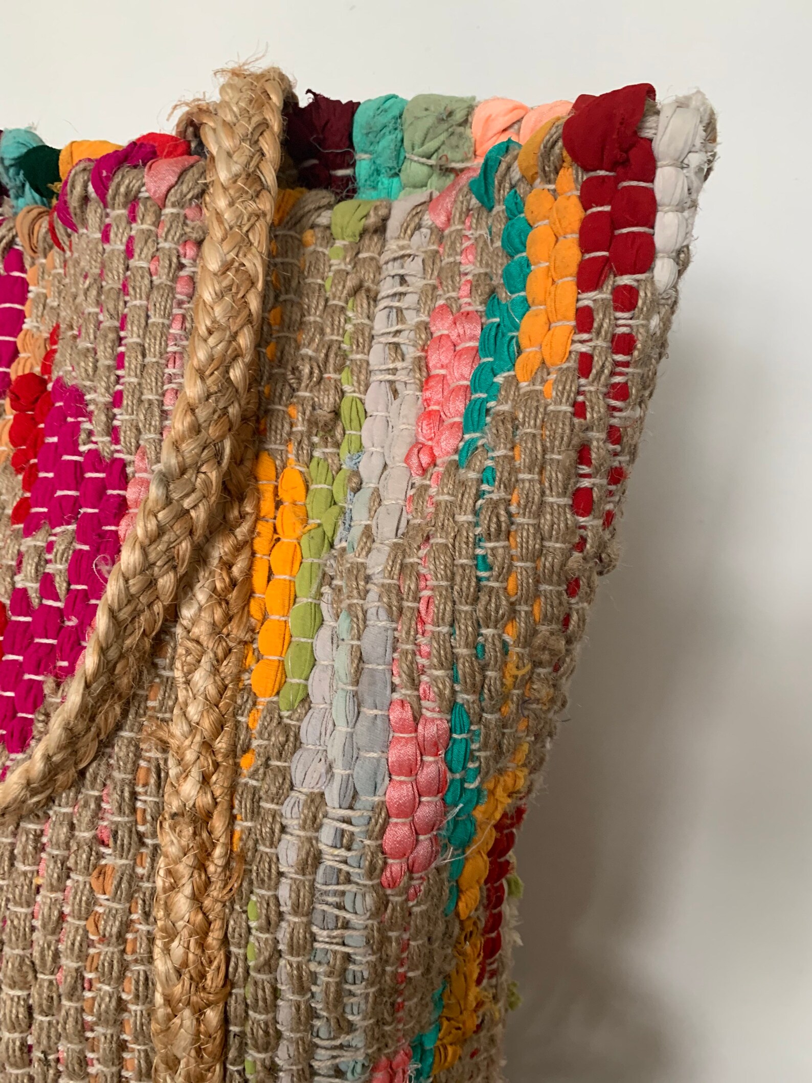 Large Straw Shoulder Bag Ethnic Shopper Bag Beach Bag | Etsy