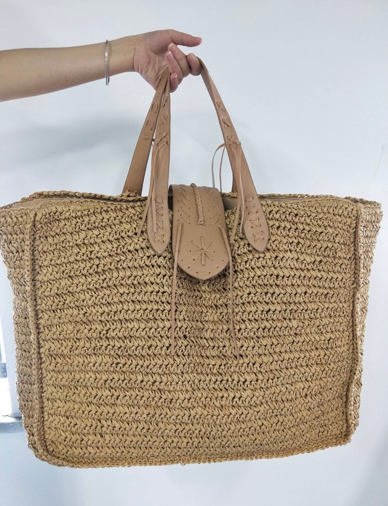 Large Straw Beach Bag Oversize Bag Large Straw Totelarge - Etsy