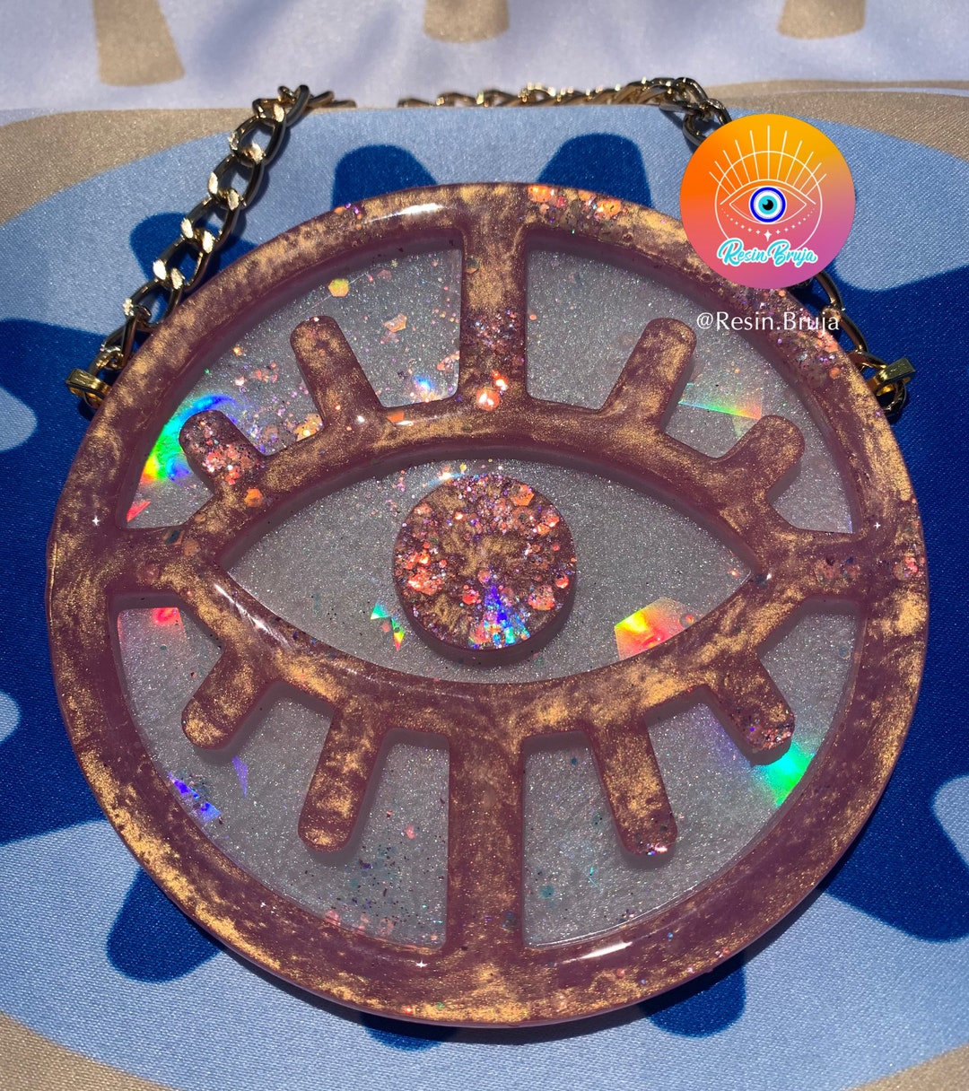 Holographic Evil Eye Resin Wall Hanging – Witchy Home Decor - Etsy