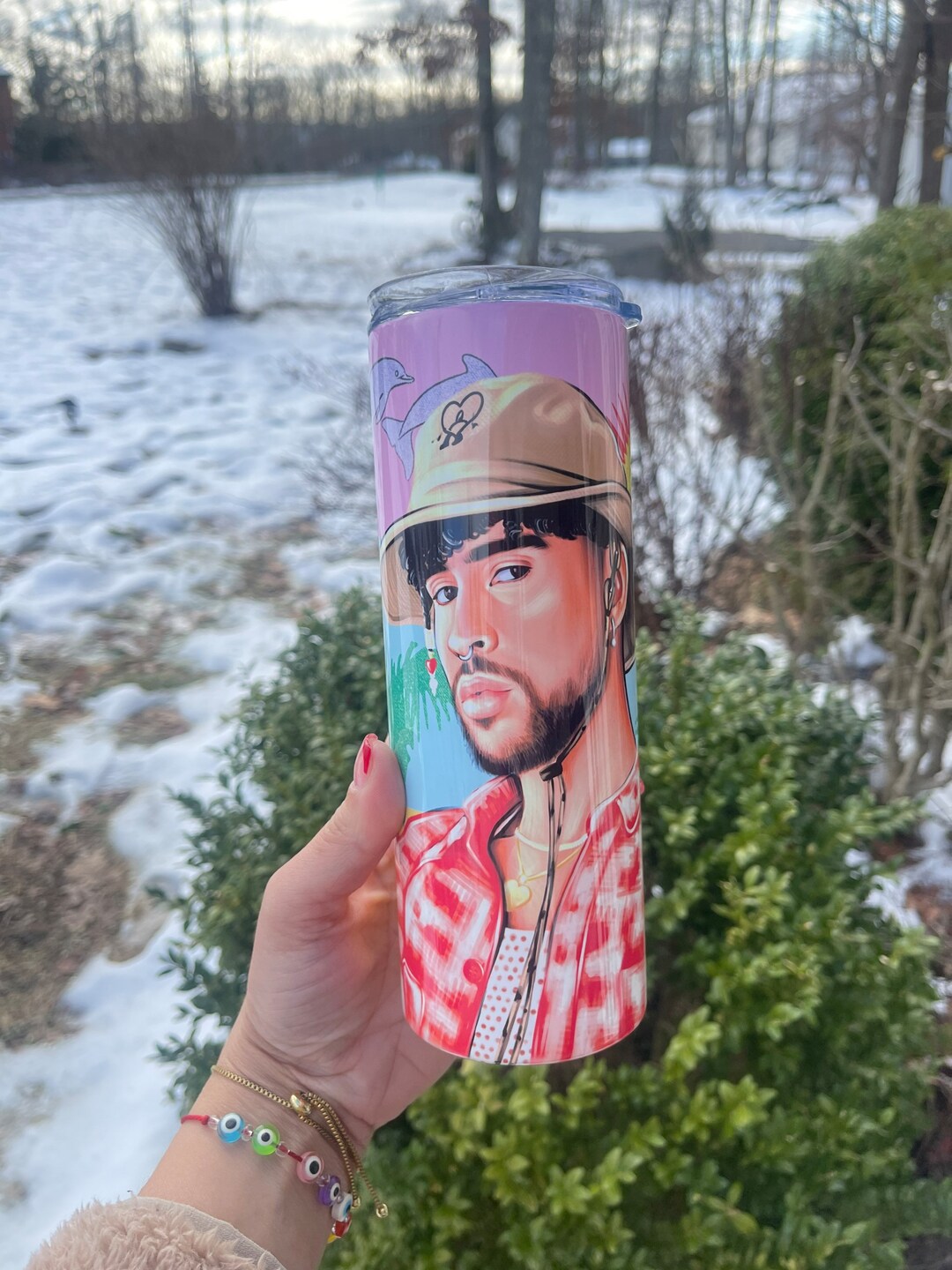 Bad Bunny 20 Oz Skinny Tumbler Un Verano Sin Ti Benito Coffee Mug ...