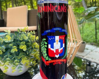 Dominican Republic Flag 20oz Tumbler, DR Gift, Travel Mug, Caribbean ...