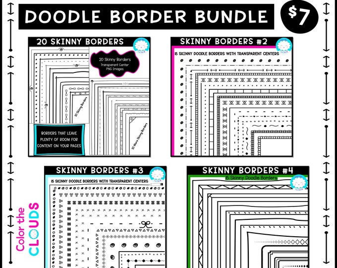 Doodle Borders Clipart: borders CLIP Art Hand Drawn Clipart Doodle ...