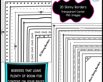 Doodle Borders Hand Drawn Borders Borders Clip Art Design - Etsy