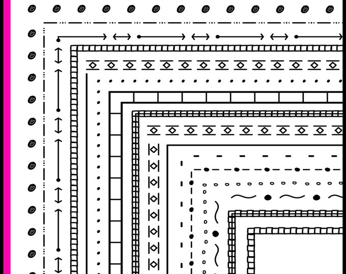 Doodle Borders Clipart: borders CLIP Art Hand Drawn Clipart Doodle ...