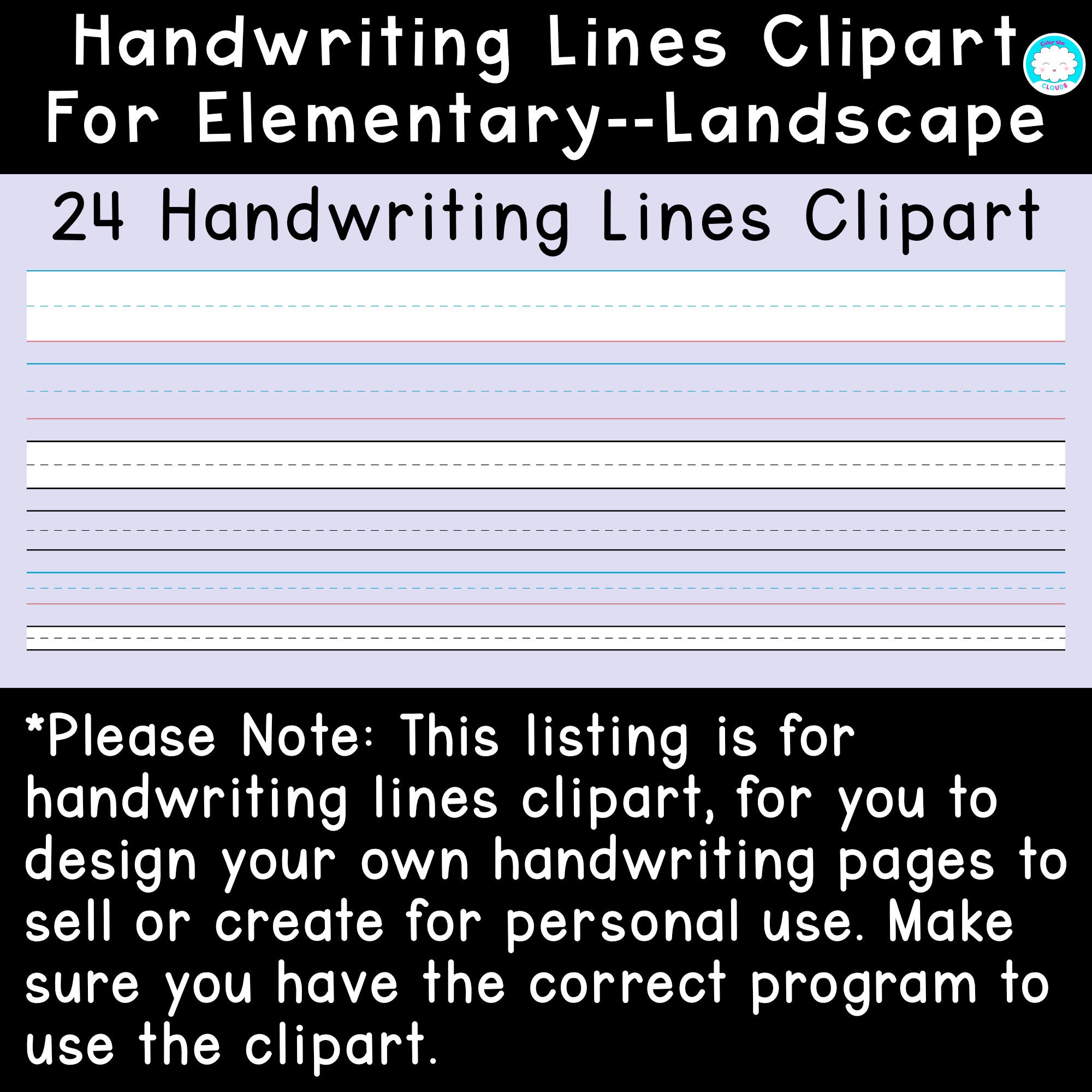 Handwriting Lines Clipart, Handwriting Lines Elementary Landscape ...
