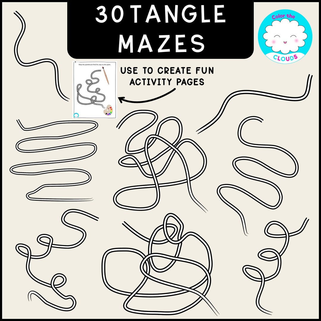 Mazes for Kids Clipart, Maze Puzzles for Kids Clipart, Maze Templates ...