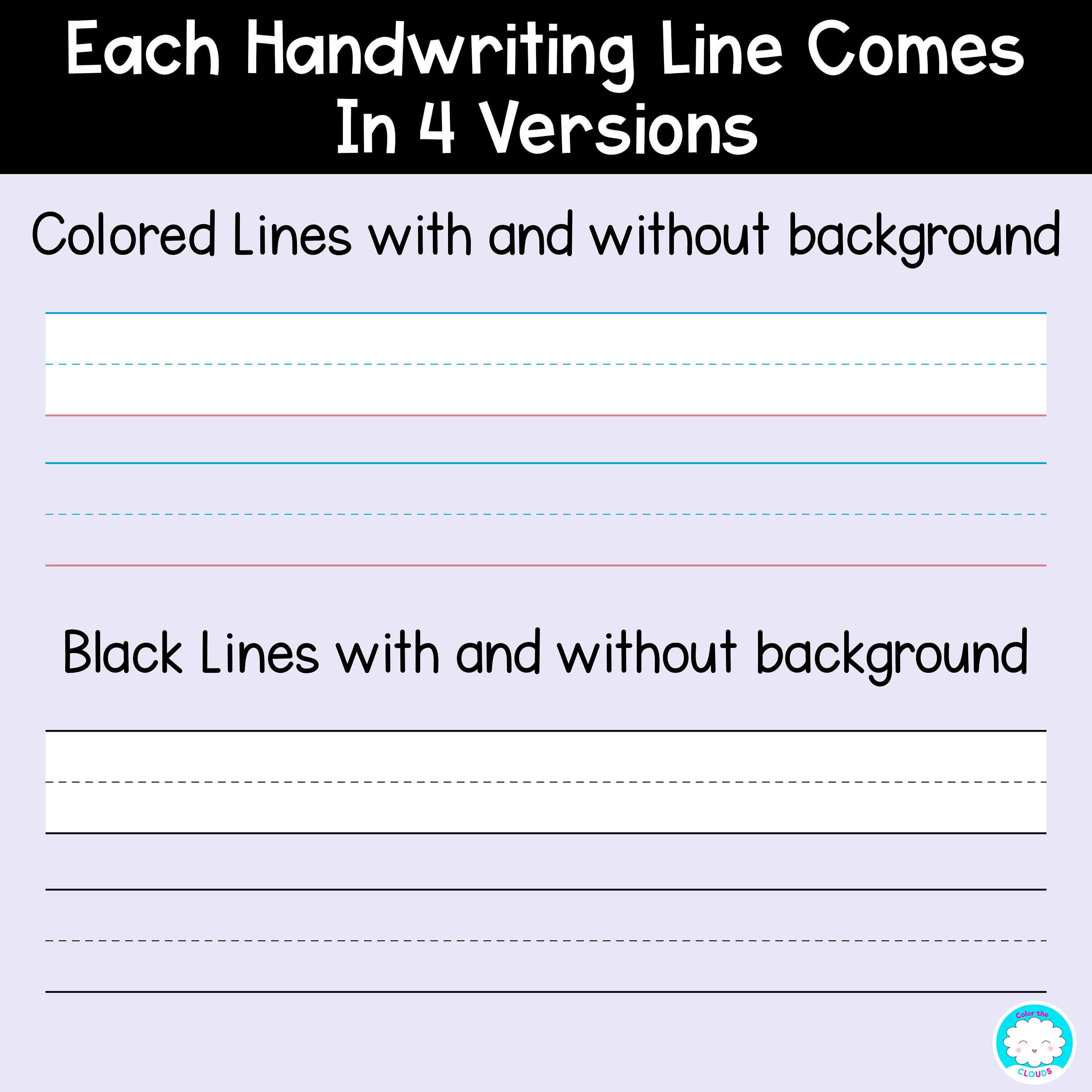 Handwriting Lines Clipart, Handwriting Lines Elementary Landscape ...