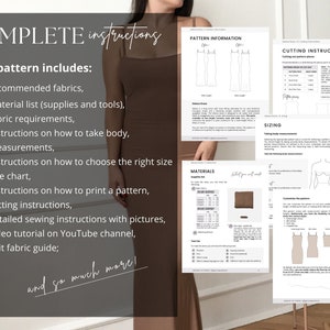 Bodycon Maxi Dress Sewing Pattern, Flare Maxi Length, Summer Dress ...