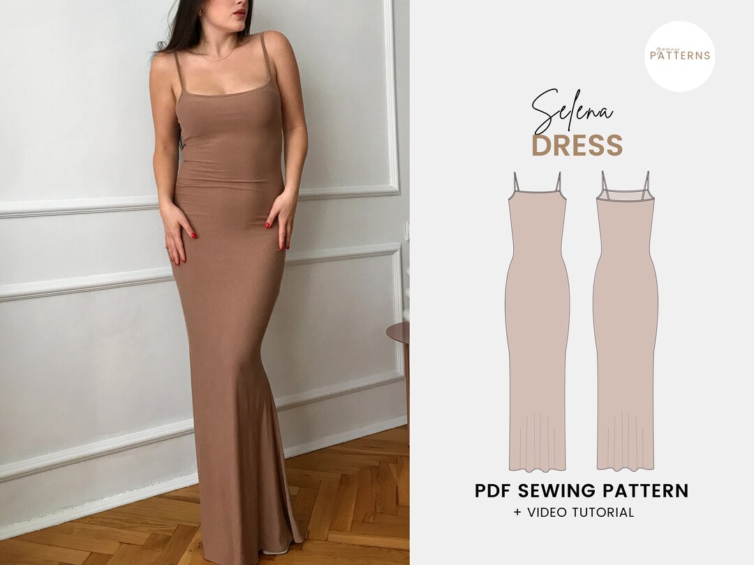 Bodycon Maxi Dress Sewing Pattern Flare Maxi Length Summer - Etsy UK