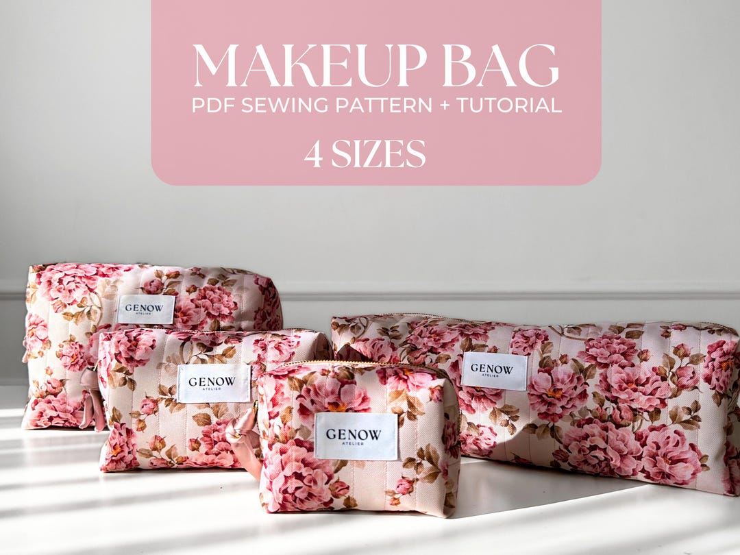 Quilted Makeup Bag Pattern | Cosmetic Bag Pattern | Zipper Pouch ...