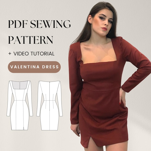 Square Neck Pattern - Etsy